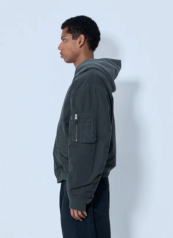 Balenciaga Bomber Jacket With Integrated Hood