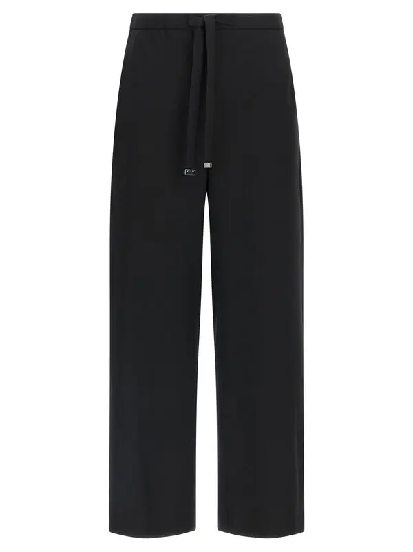 Max Mara S Mmargenta' Joggers In Pure Wool Crêpe Gabardine - Black