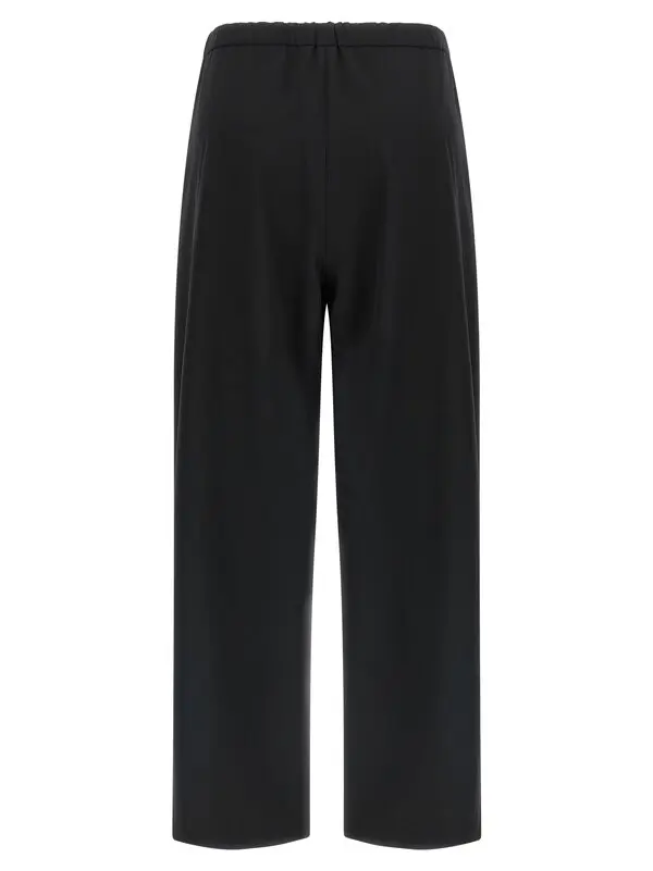 Max Mara S Mmargenta' Joggers In Pure Wool Crêpe Gabardine - Black