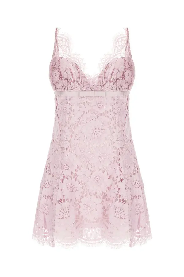 SELF-PORTRAIT Lace Dress With Bow Detail - Multicolor