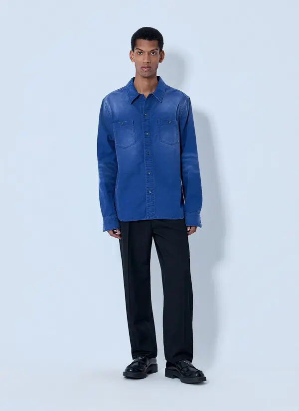 Prada Denim Button-down Shirt - Blue