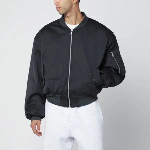 ENTIRE STUDIOS Wool-blend Zip-up Bomber Jacket - Gray