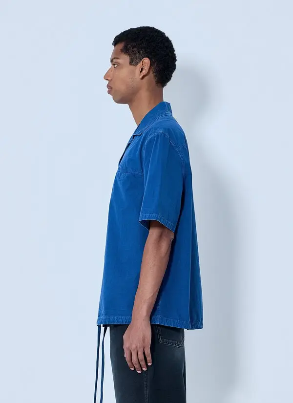 Marni Cotton Poplin Short-sleeve Shirt - Blue