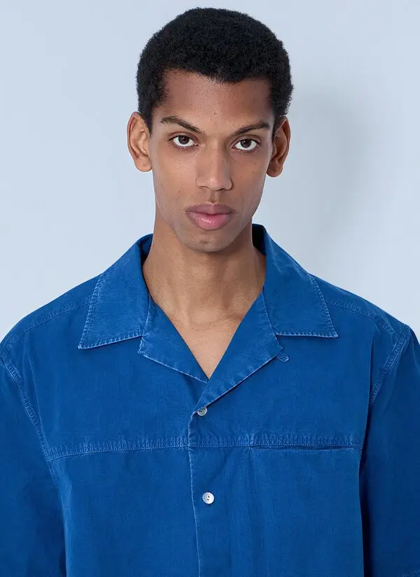 Marni Cotton Poplin Short-sleeve Shirt - Blue