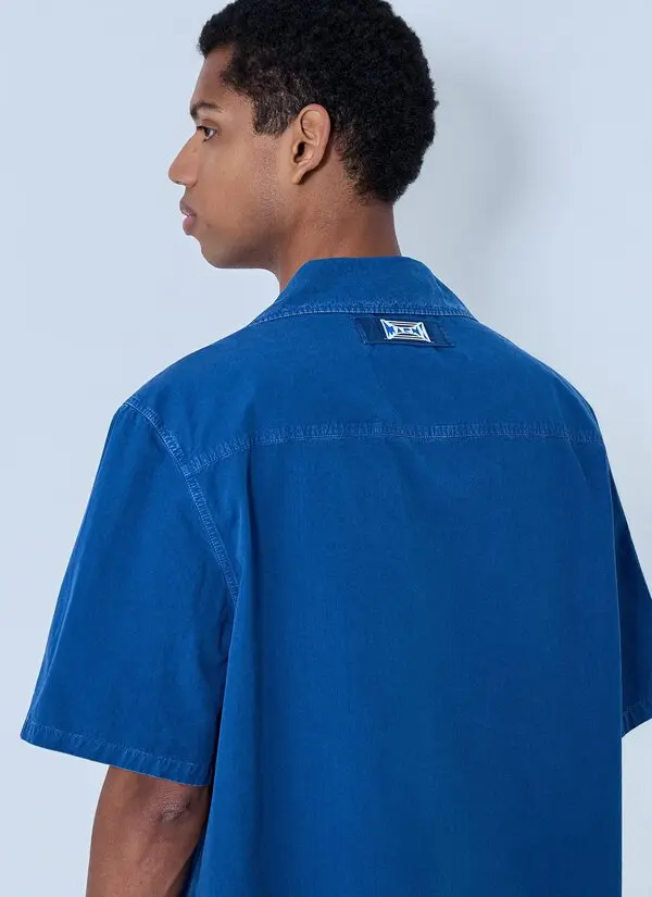 Marni Cotton Poplin Short-sleeve Shirt - Blue