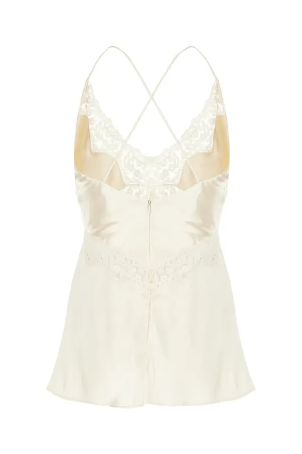 Alberta Ferretti Lace Trimmed Camisole Top