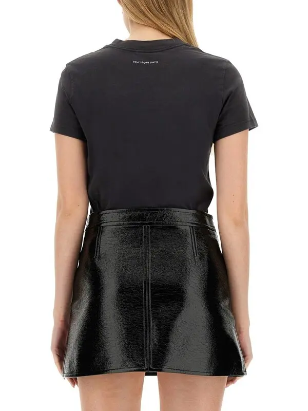 COURREGES Logo T-shirt - Black
