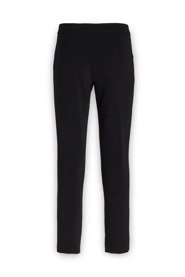 Moschino Black Trousers With Gold Buckle Detail
