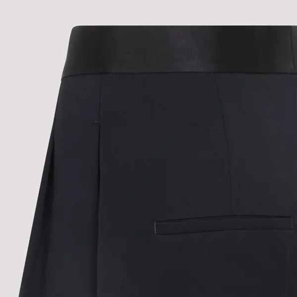 Bottega Veneta Midnight Wool Tapered Trousers - Blue