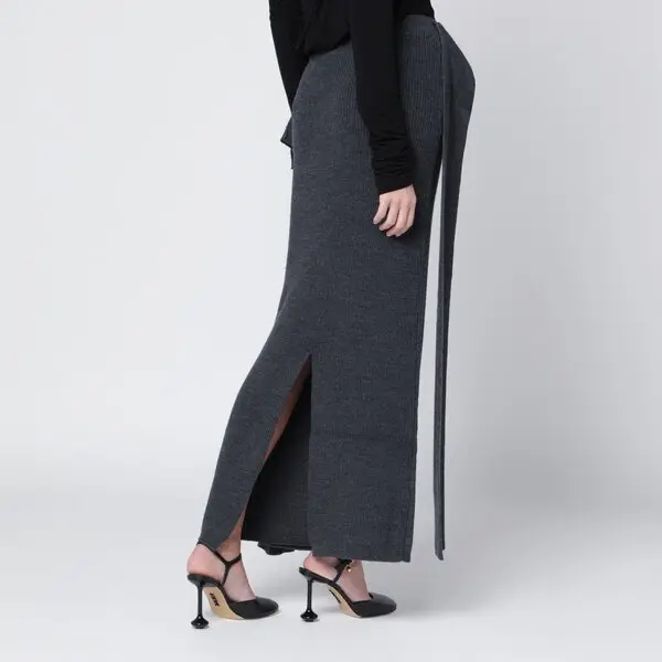 ENTIRE STUDIOS Long Wool Skirt - Gray
