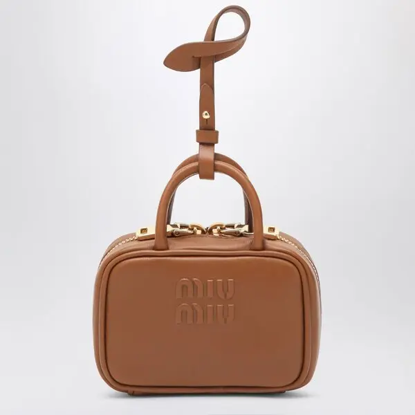 Miu Miu Cognac Leather Bag - Brown
