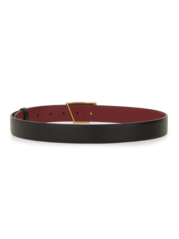 TOD'S Reversible Belt With T Buckle - Black
