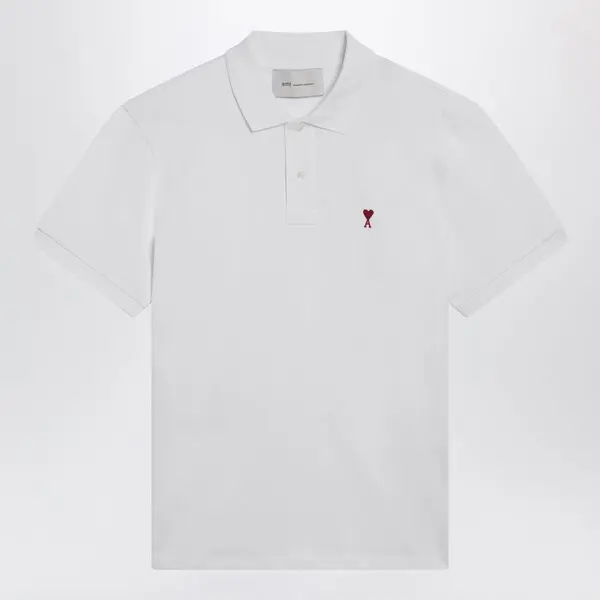 AMI Paris De Coeur Polo Shirt - White
