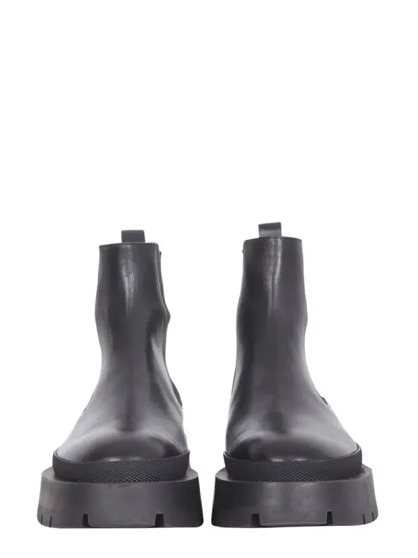 JIL SANDER Leather Chelsea Boots With Block Heel