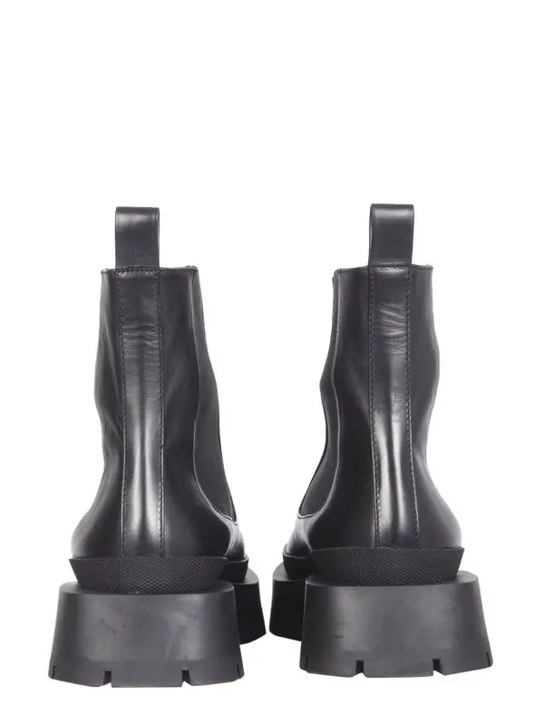 JIL SANDER Leather Chelsea Boots With Block Heel
