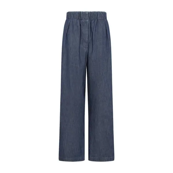 JIL SANDER Wide Leg Elasticated Pants - Blue