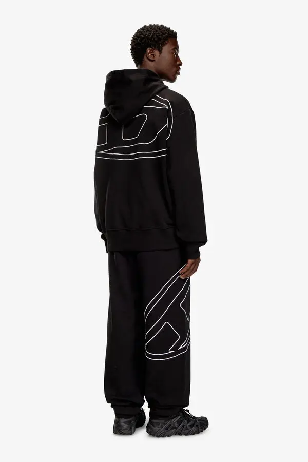 DIESEL® Cotton Sweatshirt With Oval-d Embroidery - Multicolor