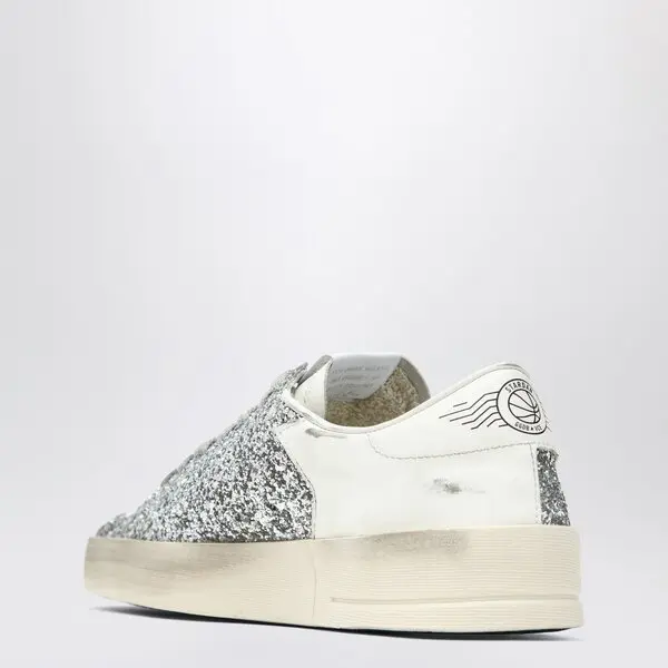 GOLDEN GOOSE Stardan Leather Glitter Sneakers