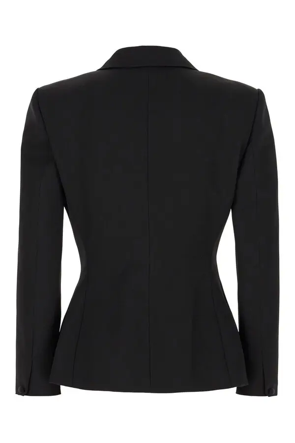 Givenchy Black Blazer With Silver Tone Clasp