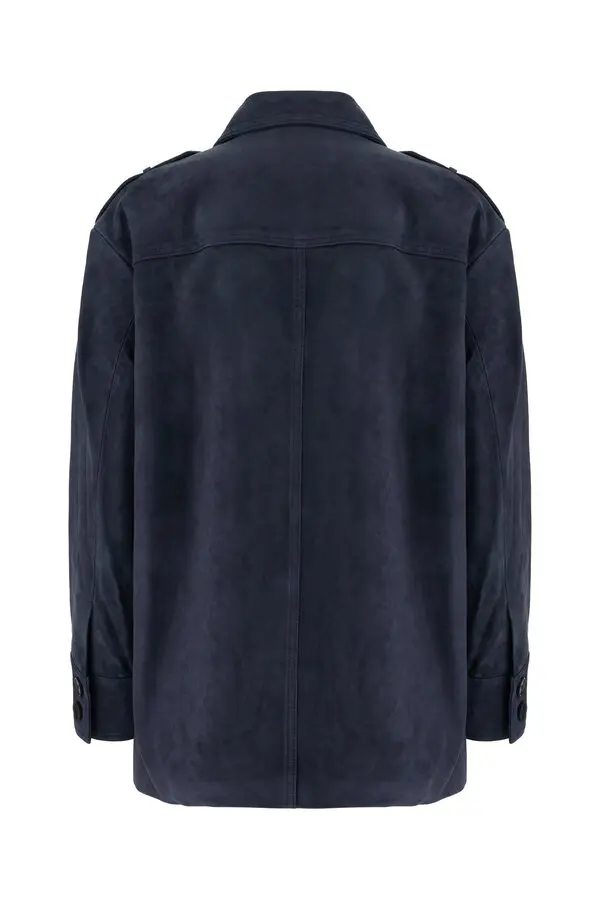 SELF-PORTRAIT Suede Utility Jacket