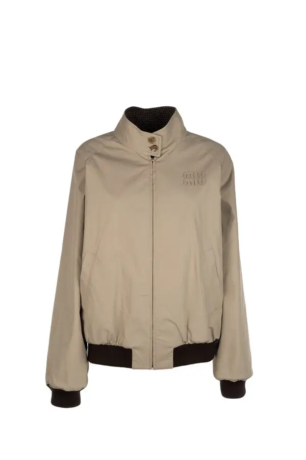 Miu Miu Jacket With Logo Detail