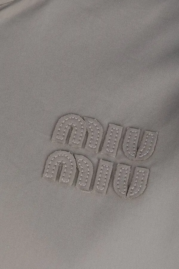 Miu Miu Jacket With Logo Detail - Multicolor