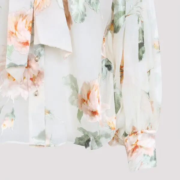 Zimmermann Carousel Burnout Blouse With Floral Print