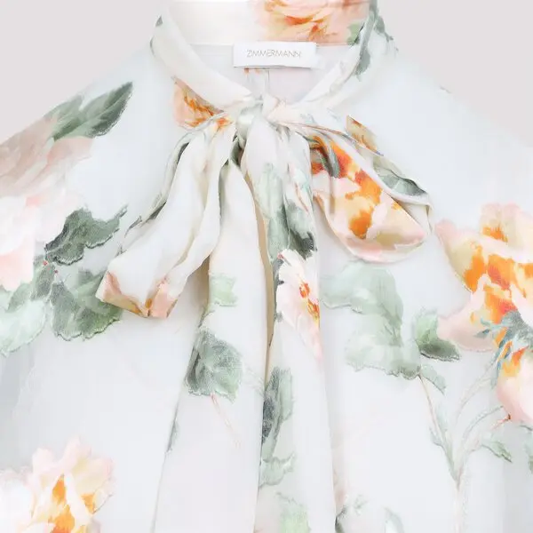 Zimmermann Carousel Burnout Blouse With Floral Print