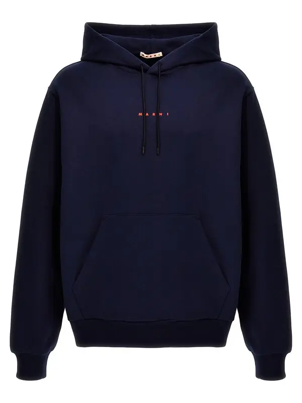 Marni Logo Print Cotton Hoodie