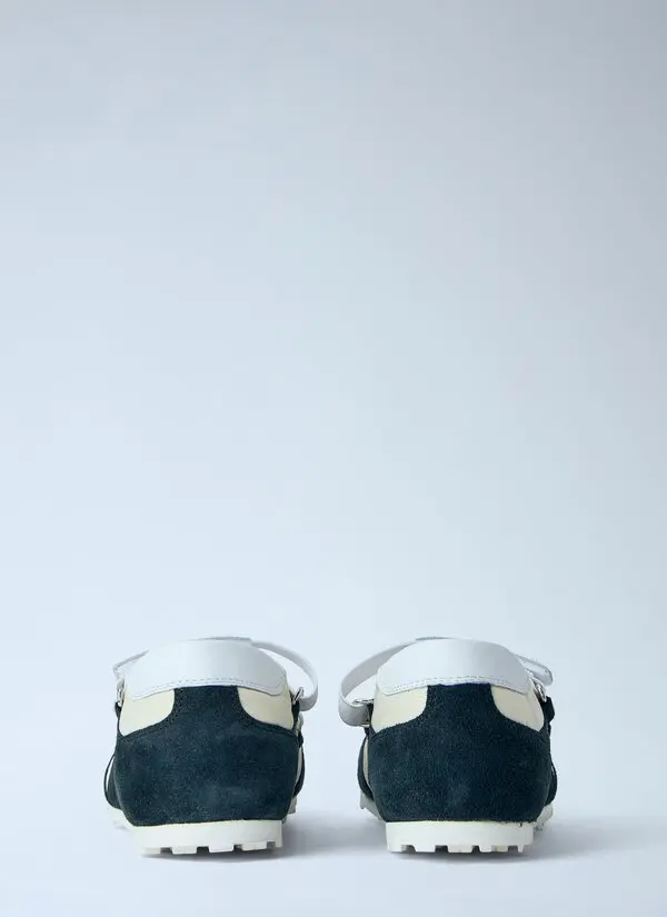Marni Mary Jane Sneakers In Suede And Nylon - Black