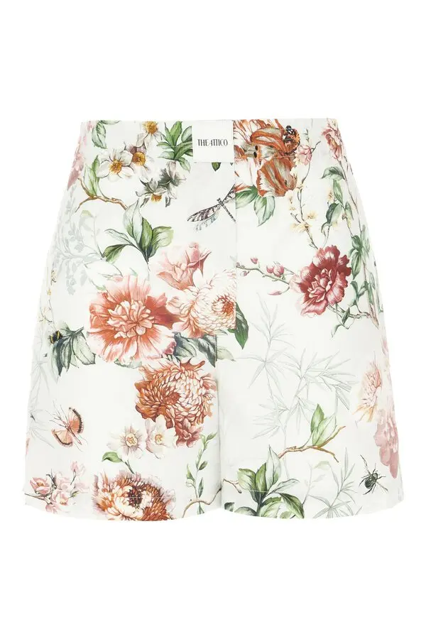 Attico Floral Print Shorts - Multicolor