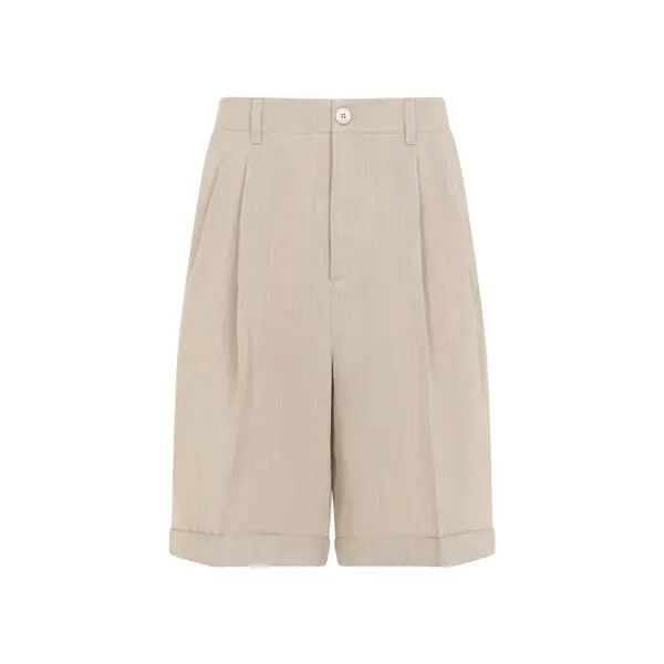 Jacquemus Tailored Linen Blend Shorts - Multicolor