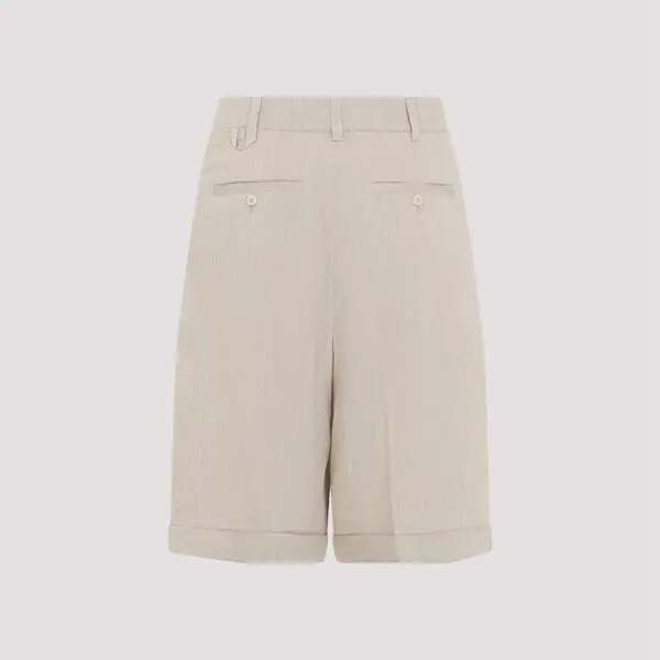 Jacquemus Tailored Linen Blend Shorts - Multicolor