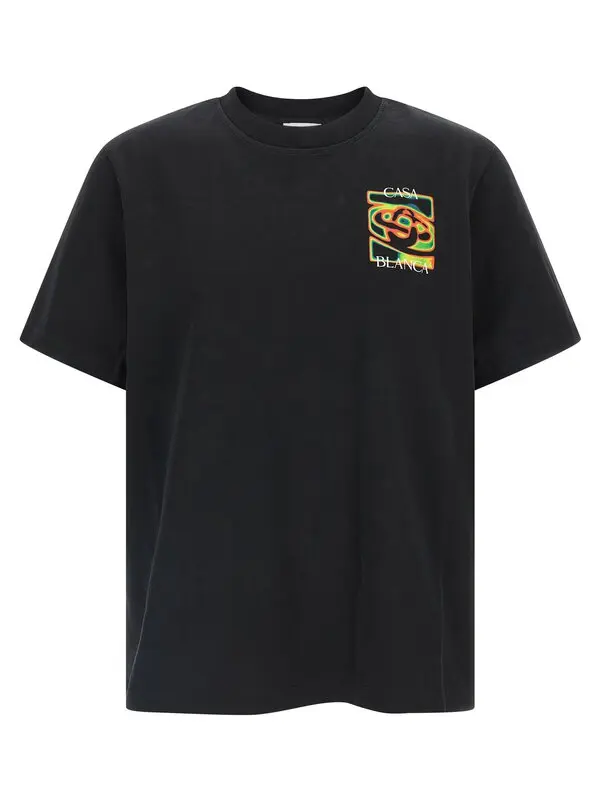 Casablanca Heat Map Logo' T-shirt - Black