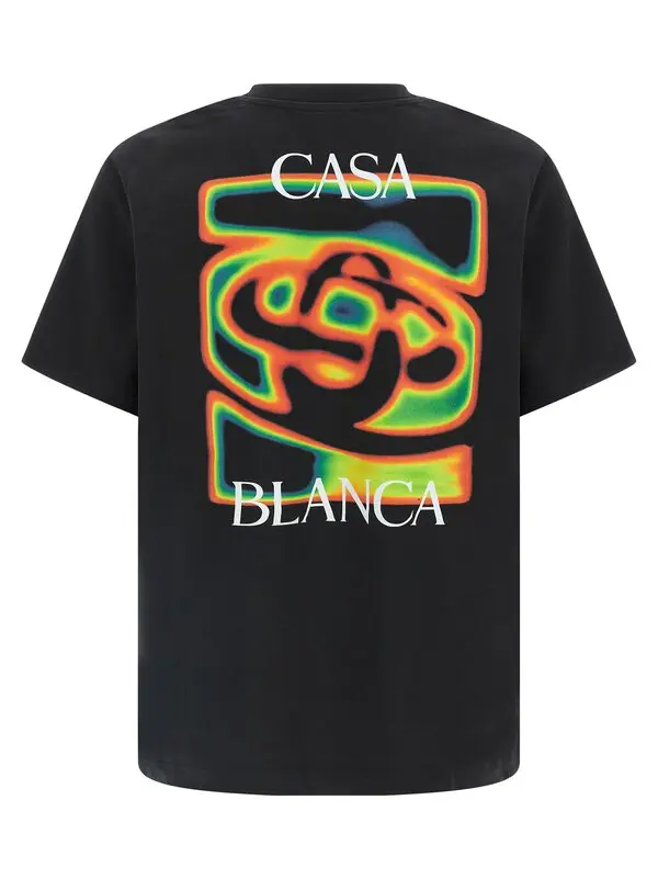 Casablanca Heat Map Logo' T-shirt - Black