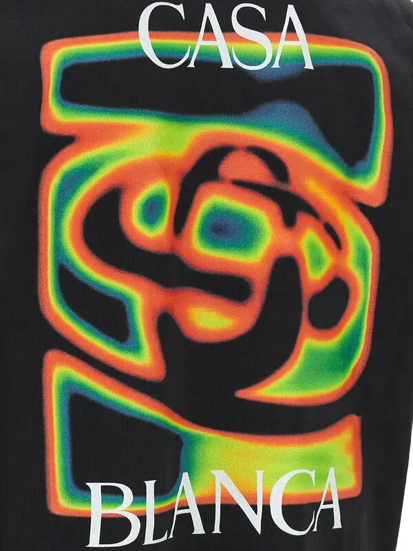 Casablanca Heat Map Logo' T-shirt - Black