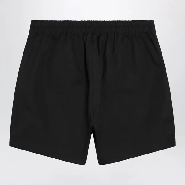 Rick Owens Drawstring Shorts In Cotton Poplin - Black