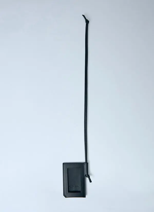 Bottega Veneta Intrecciato Piccolo Badge Holder - Black