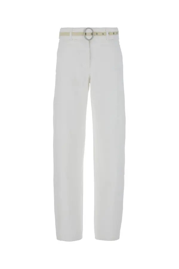JIL SANDER Belted Straight Leg Jeans