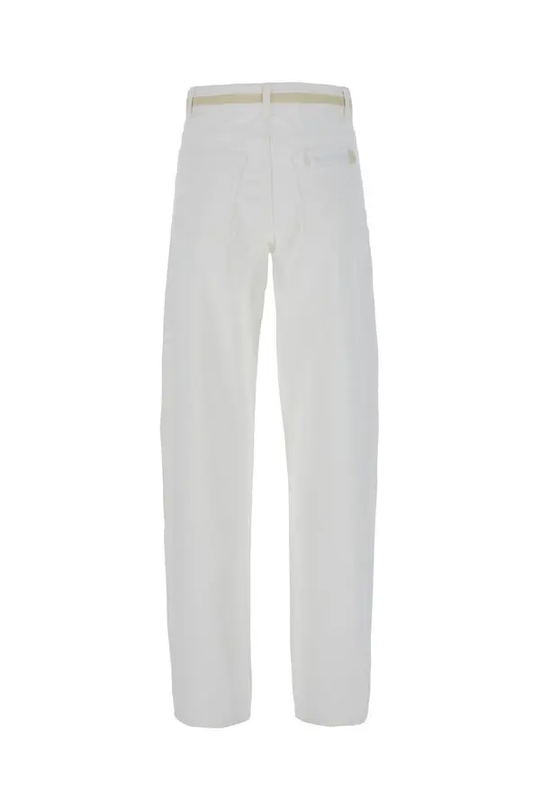 JIL SANDER Belted Straight Leg Jeans