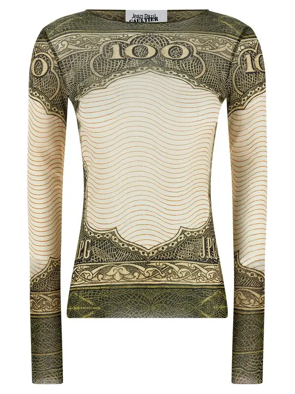 JEAN PAUL GAULTIER The Green Cartouche Top - Multicolor