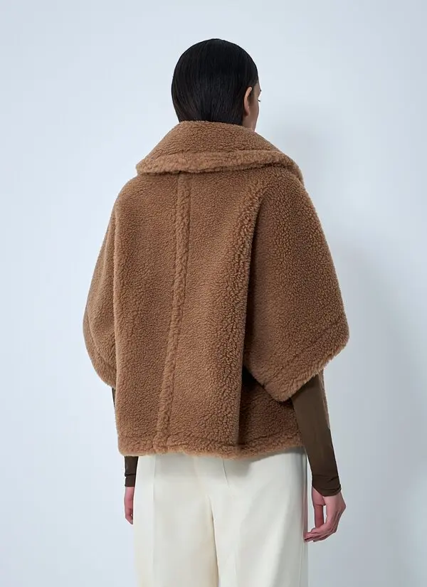 Max Mara Brushed Wool Blend Cape