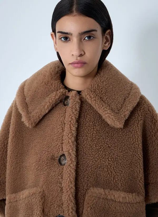 Max Mara Brushed Wool Blend Cape