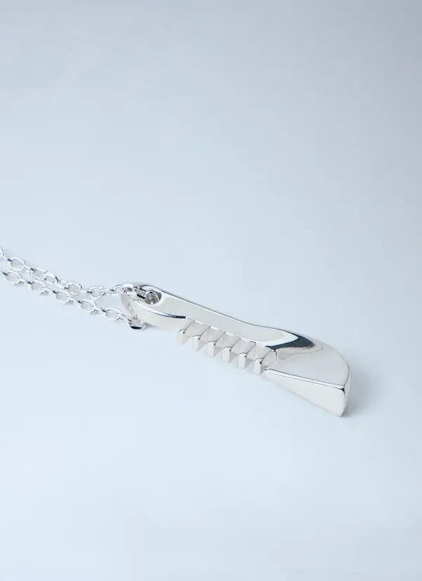 Bottega Veneta Sterling Pendant Necklace