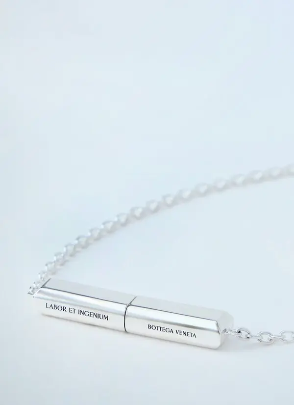 Bottega Veneta Sterling Pendant Necklace