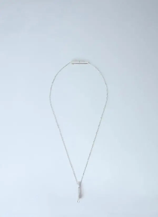 Bottega Veneta Sterling Pendant Necklace - Silver