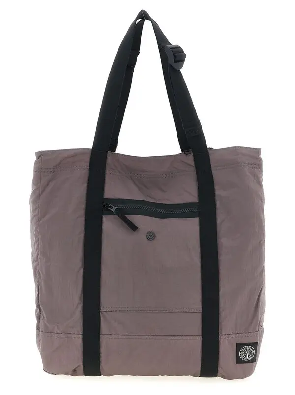 Stone Island Nylon Metal Shopping Bag - Purple