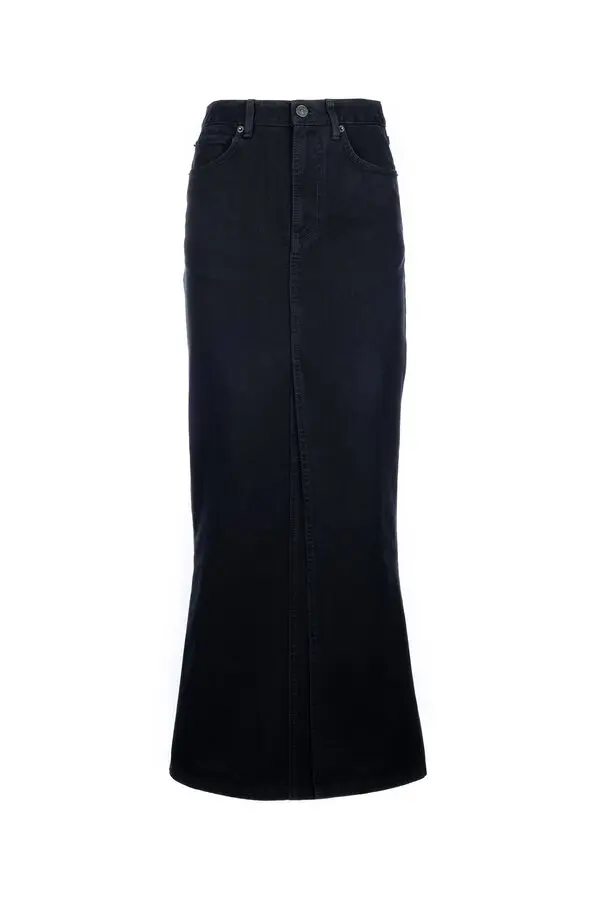 Balenciaga Long Denim Skirt - Multicolor