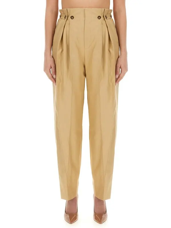 Victoria Beckham Gathered Waist Pants - Cream