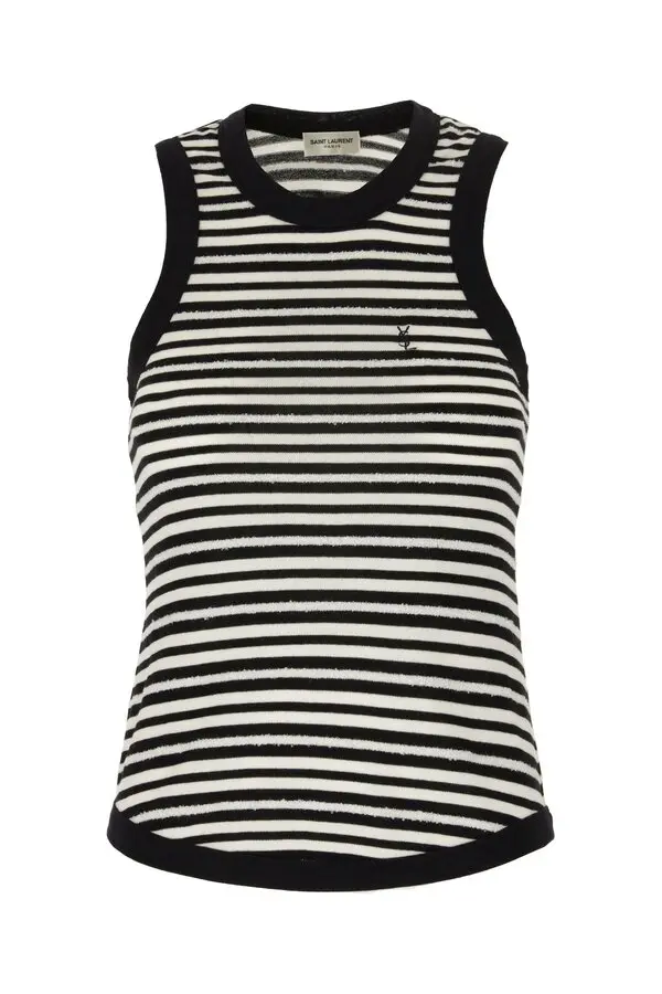 Saint Laurent Striped Knit Tank Top